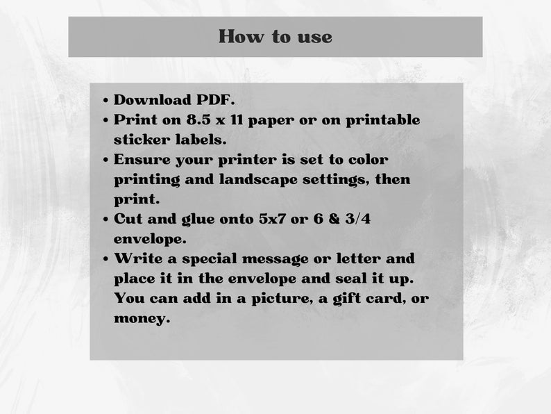 Open When Envelope Labels Printable Open When for Student, College ...