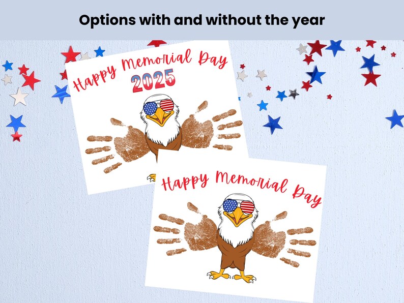 Memorial Day Handprint Craft, Patriotic Activity 2025, Handprint Art ...