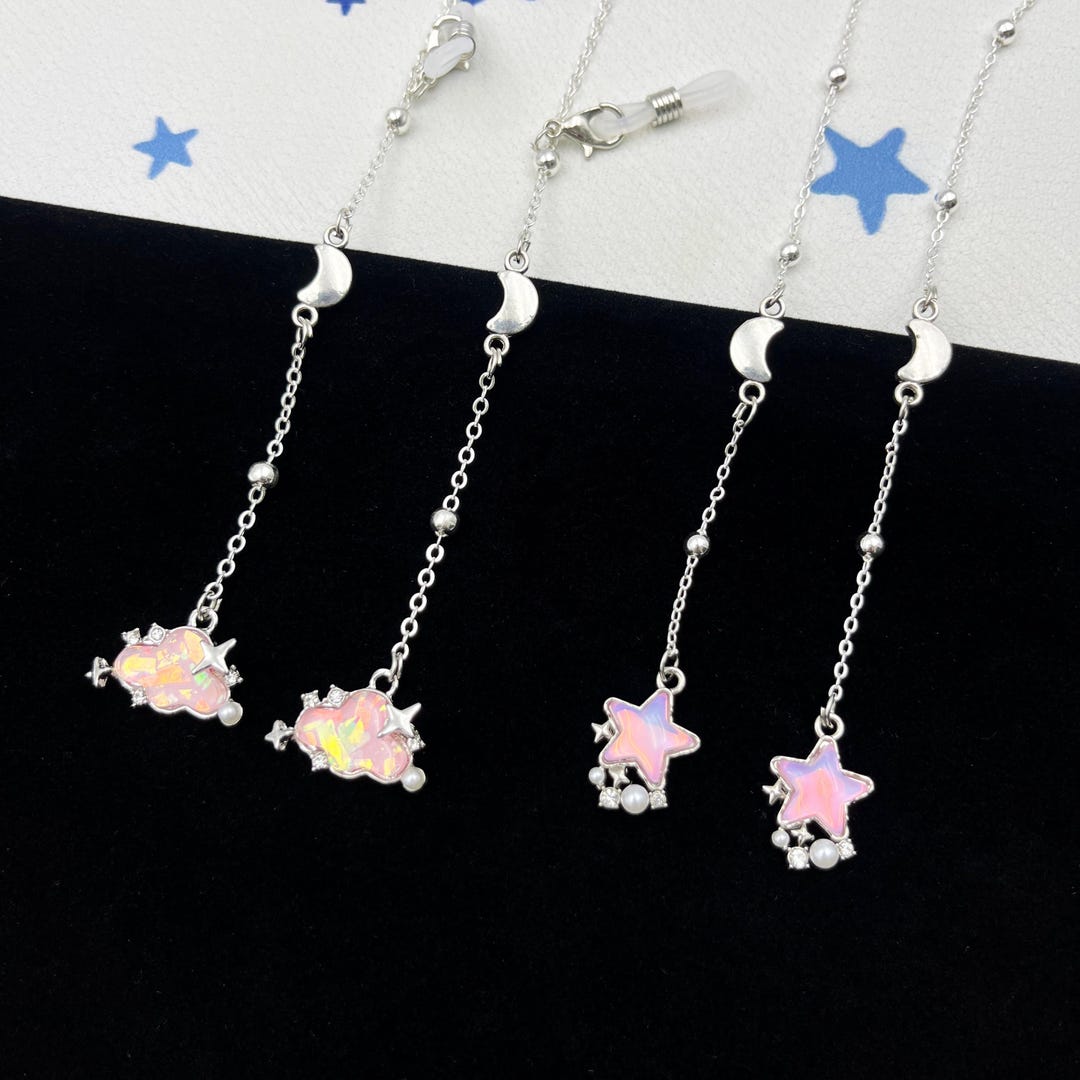 Stars and Moon, Cloud Pendant Eyeglass Neck Strap, Women Sunglasses ...