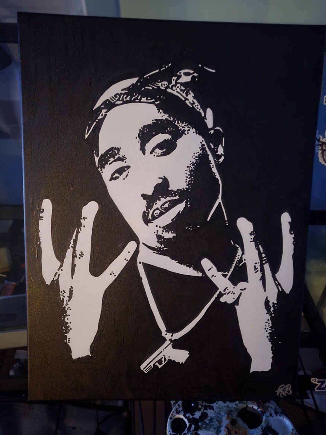 Tupac Hand Painted Canvas 18" X 24" - Etsy