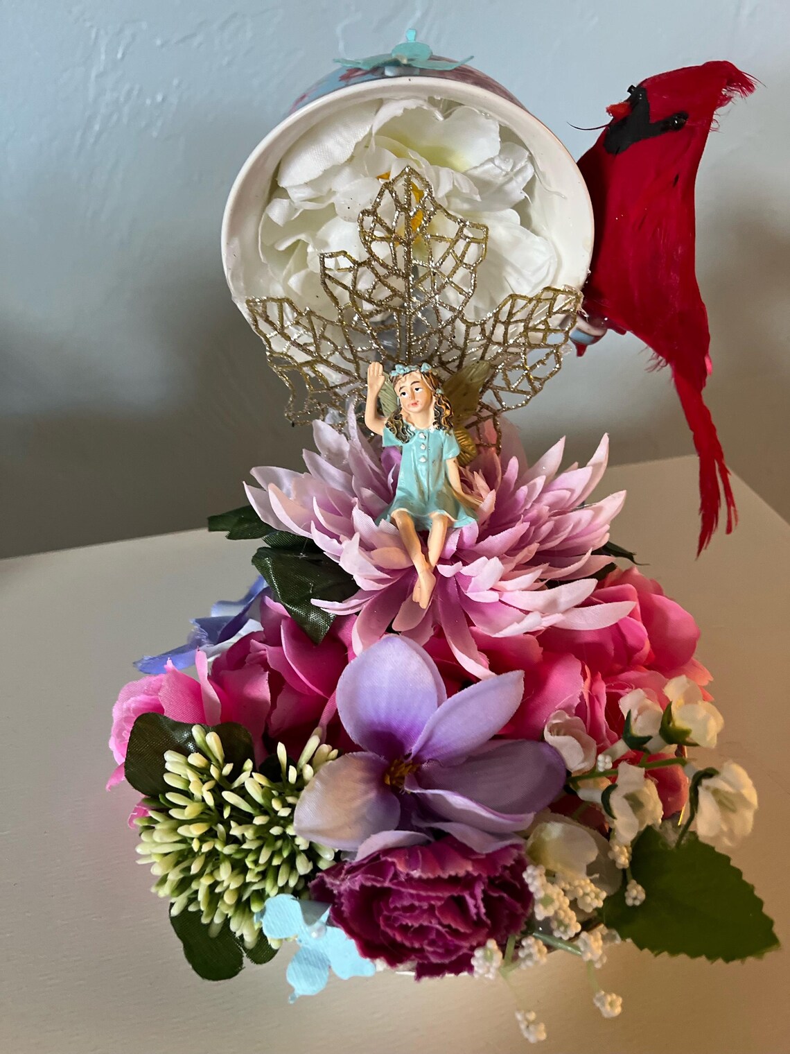 Red Cardinal Family Loved One Floating Teacup - Etsy