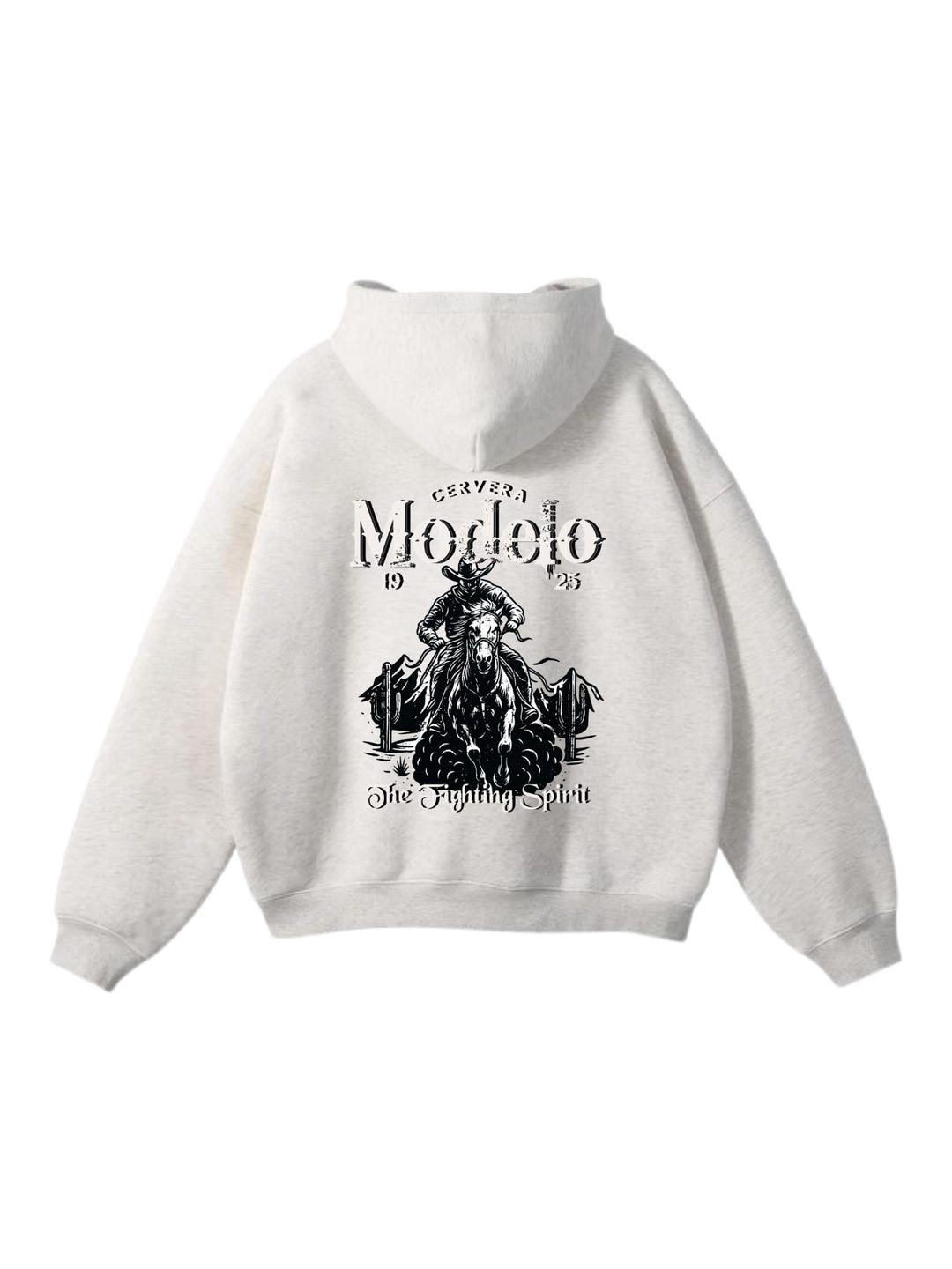 Modelo Cowboy Hoodie, Western Beer Graphic Sweatshirt, the Fighting ...