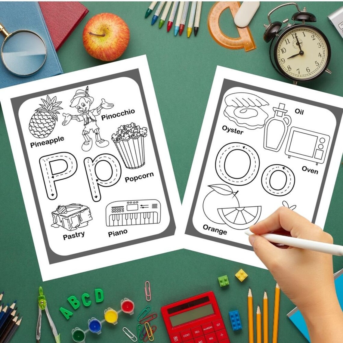 Coloring Alphabet Learning Kit, Educational ABC Worksheets, 26 Alphabet ...