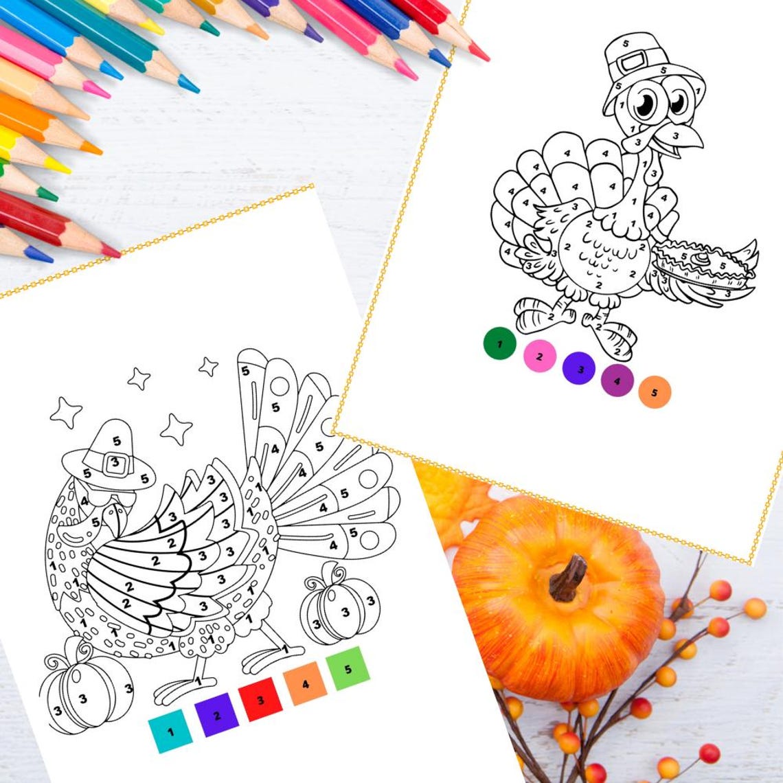 Thanksgiving Coloring Pages by Number, 30 Printable Thanksgiving Pages ...