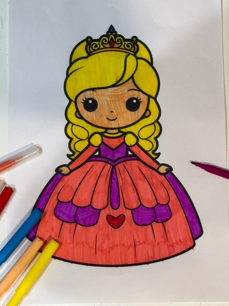 Princess Coloring Pages for Kids, 30 Coloring Pages, Princess Coloring ...