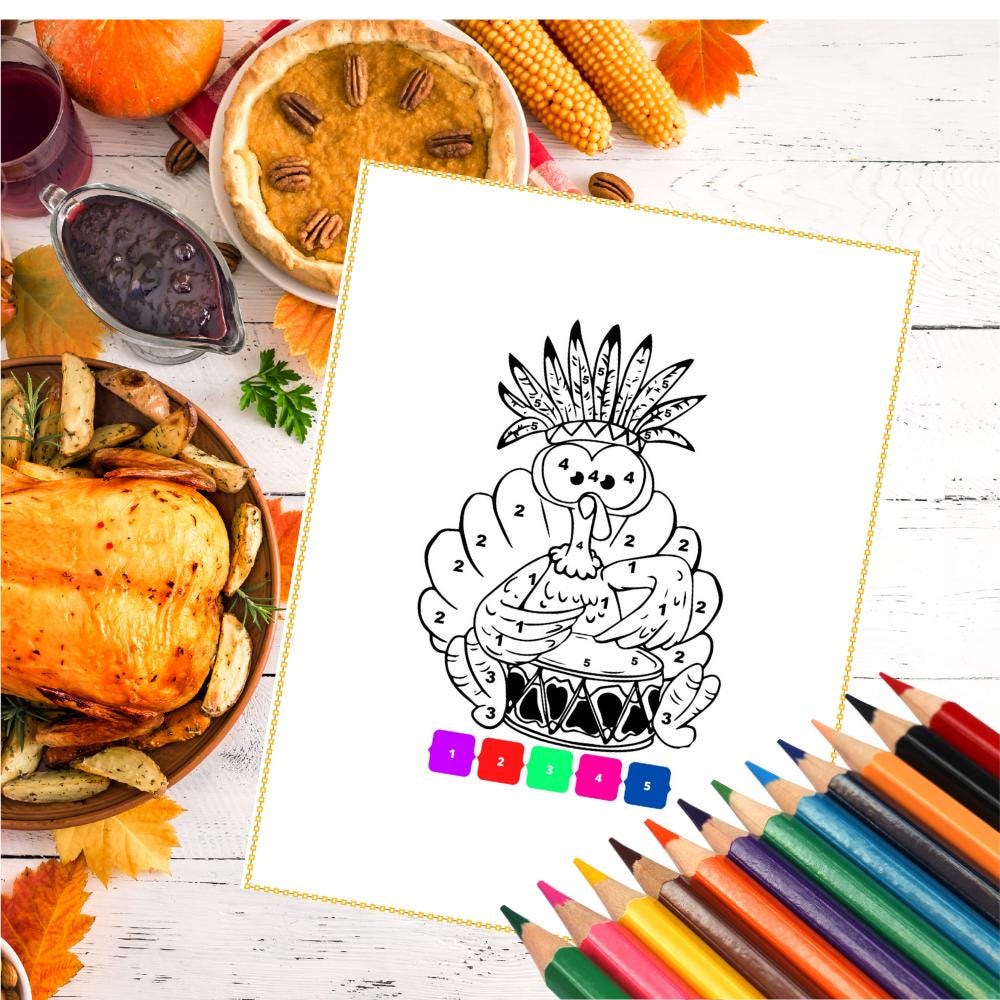 Thanksgiving Coloring Pages by Number, 30 Printable Thanksgiving Pages ...
