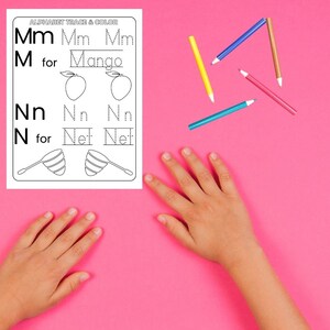 Alphabet Tracing & Color Worksheets, 13 Alphabet Worksheets, Toddler ...
