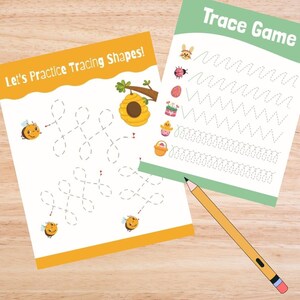 Preschool Line Tracing Worksheets, Homeschool Busy Book, Lines Trace ...
