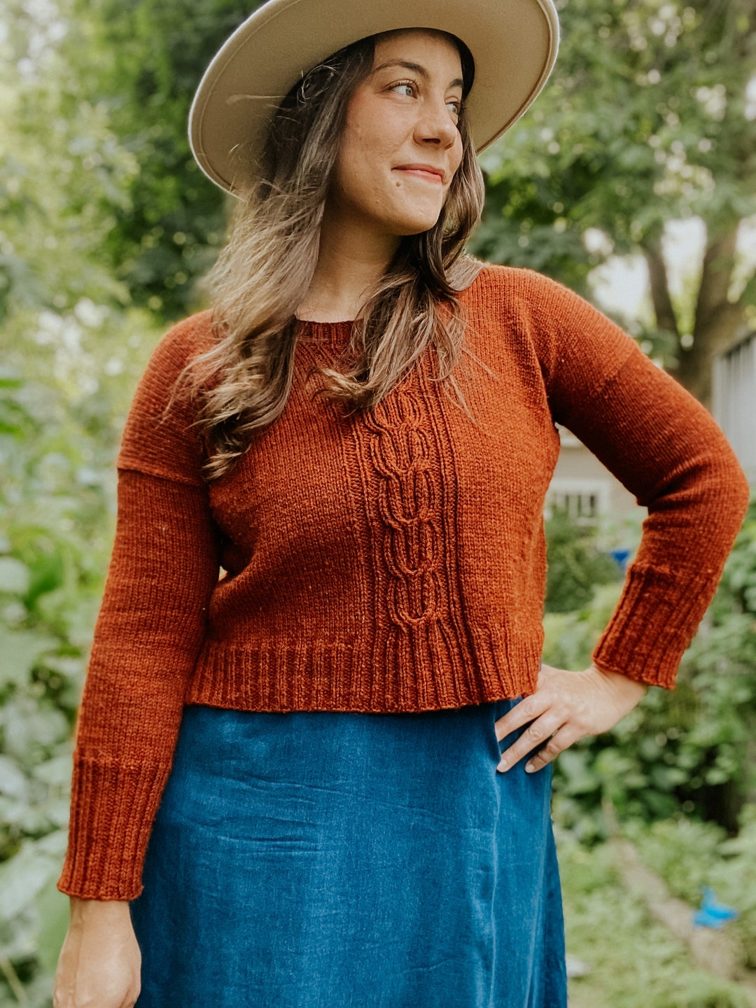 PDF Cabled Sweater Knitting Pattern Ginger Sweater - Etsy