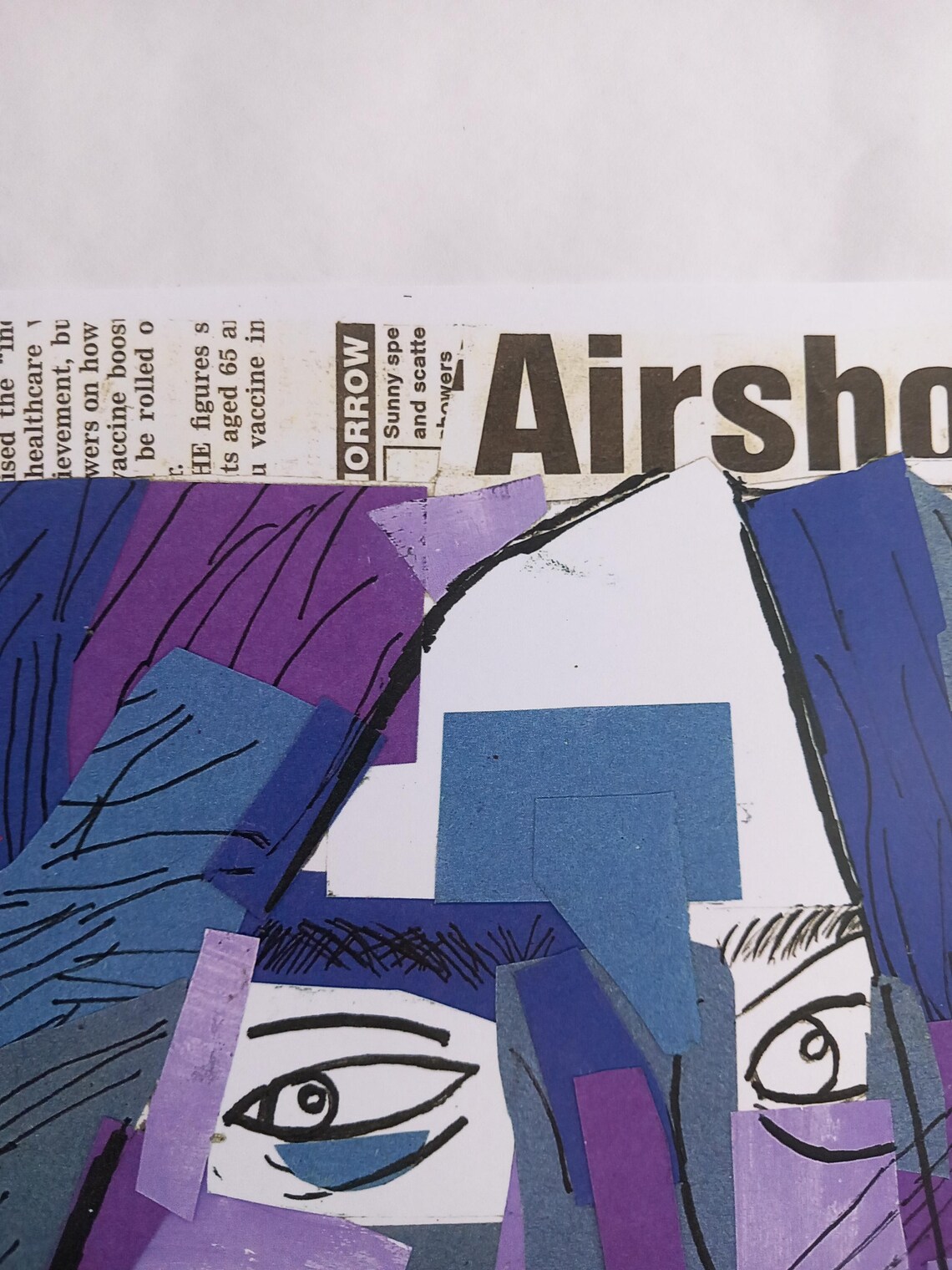 Print of an Original Collaged Girl Pop Art Inspired - Etsy