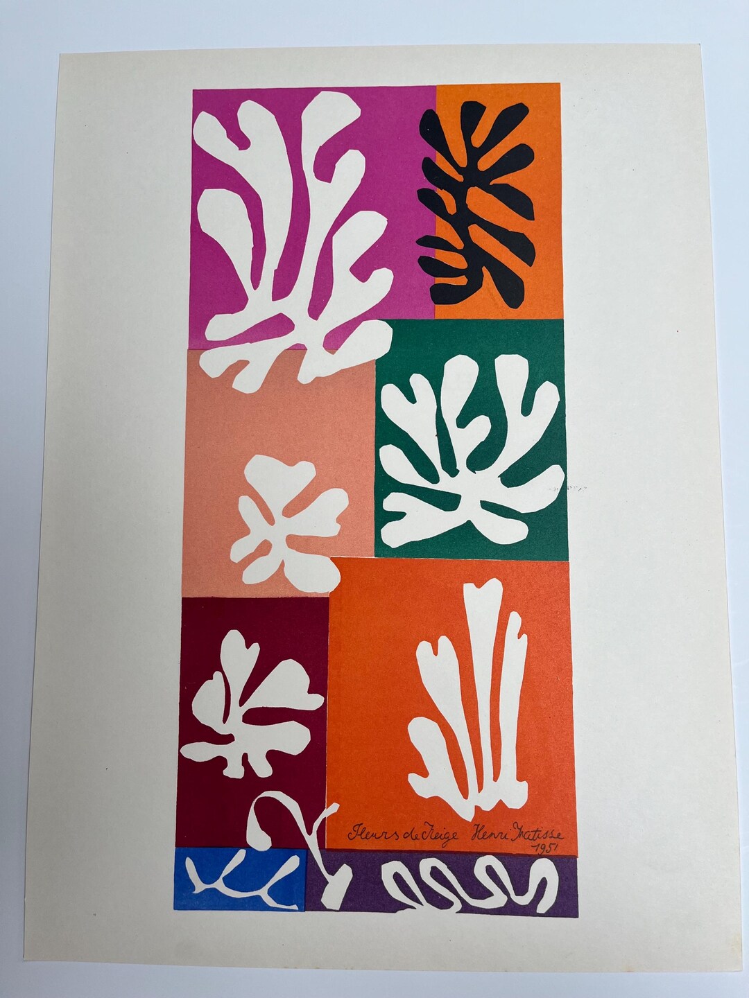 Verve Matisse Lithograph (1958) After Snow Flowers/ Fleurs De Neige ...