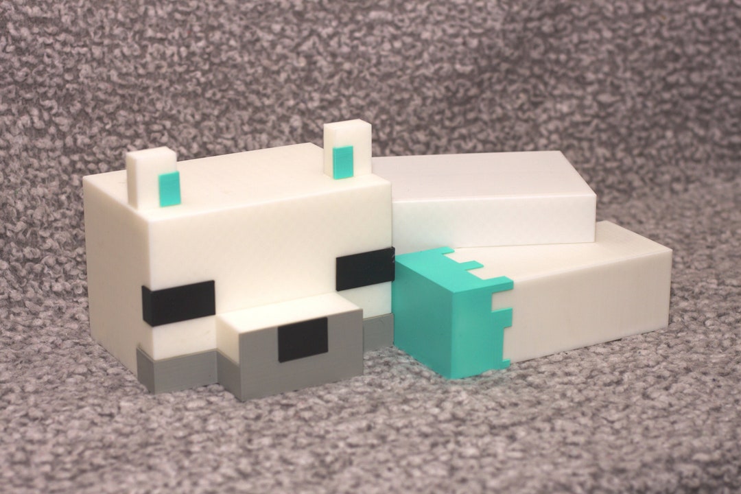 Minecraft Snow Fox Lamp - Etsy