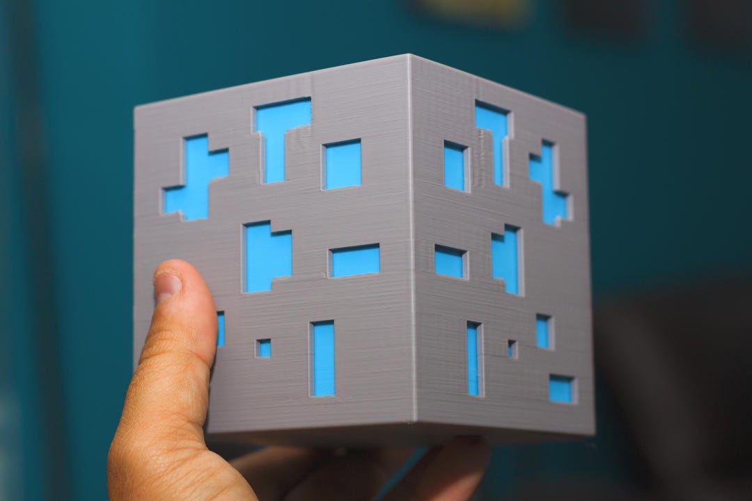 Wireless Light-up Minecraft Ore Block - Etsy