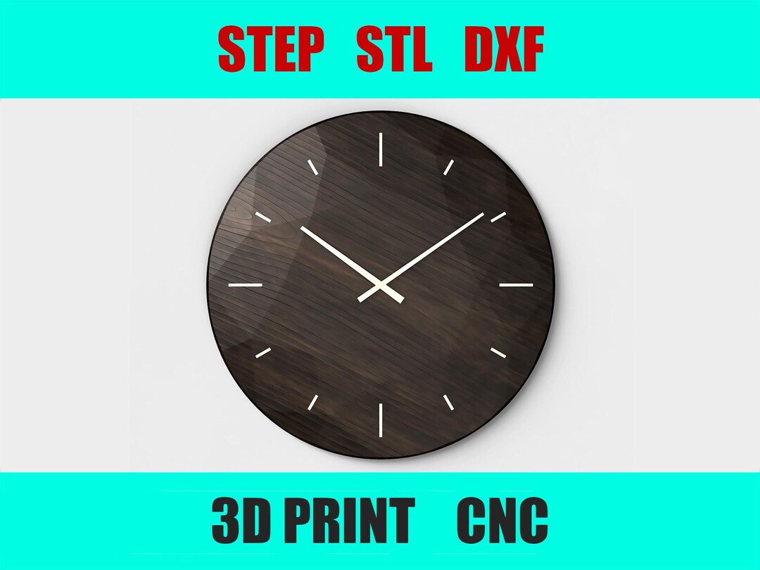 Wall Clock 3D Model, Cnc/3d Print, STL/STEP/DXF - Etsy