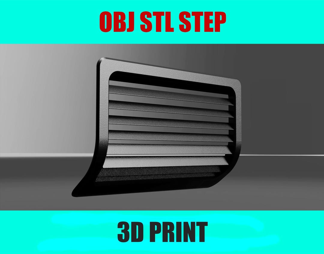 Curved Bumper Ventilation Grill - Auto Tuning | 3D Model | STL File for ...