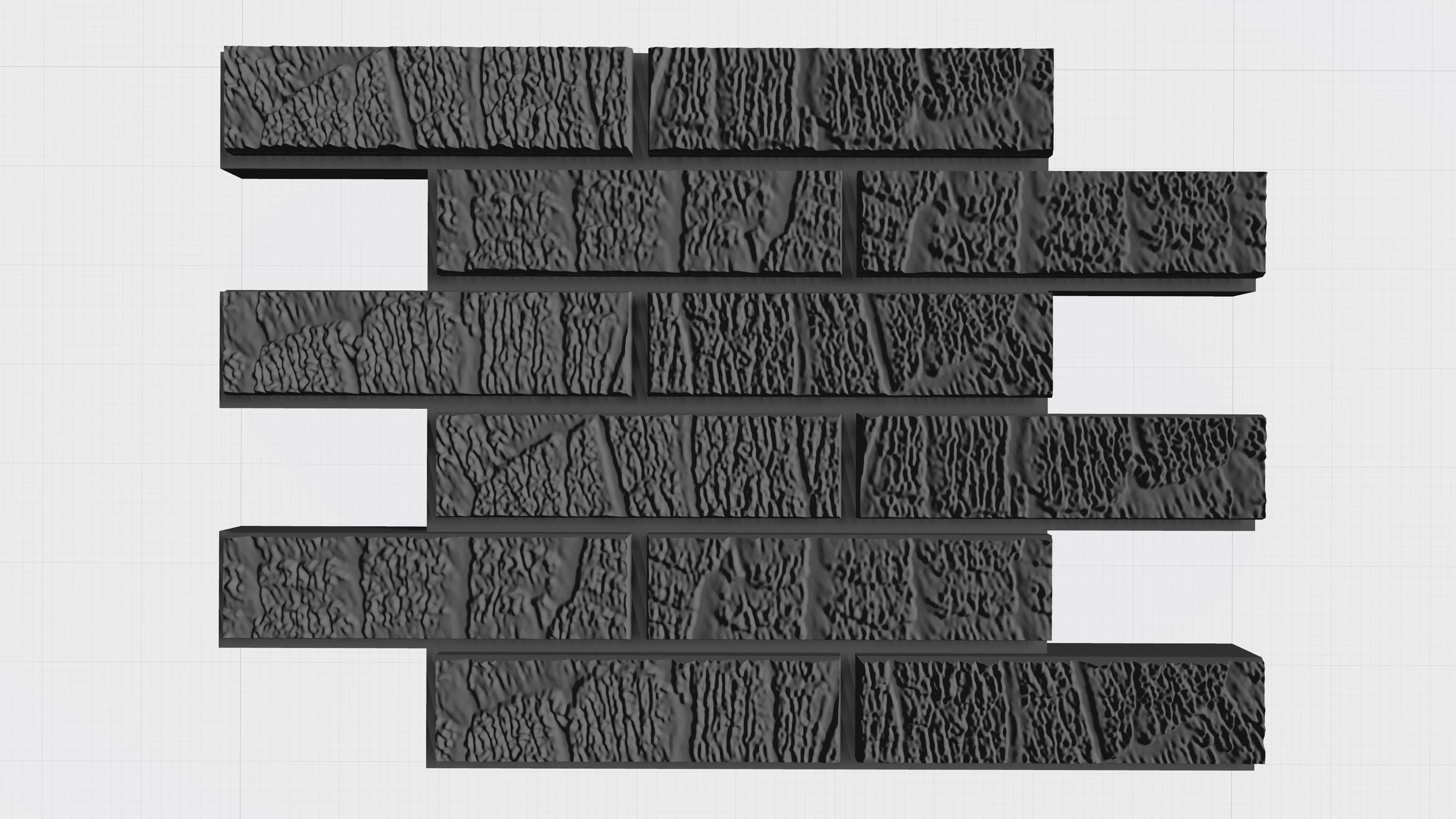 Brick Wall Panel 3D Model for Cnc, Mold Making, STL/STEP/DXF - Etsy