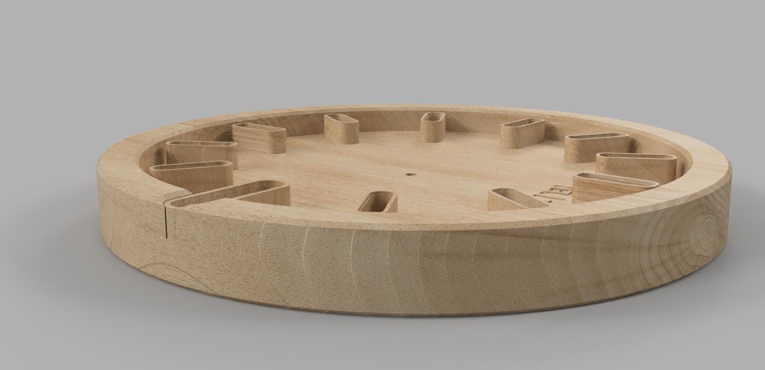 3D Clock Model for CNC or 3D Printing | Custom Wooden Clock Design ...