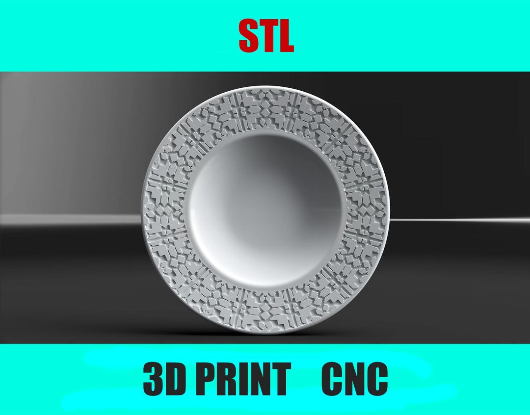 Decorative Plates (set of 2) - STL Files for CNC & 3D Printing - Etsy