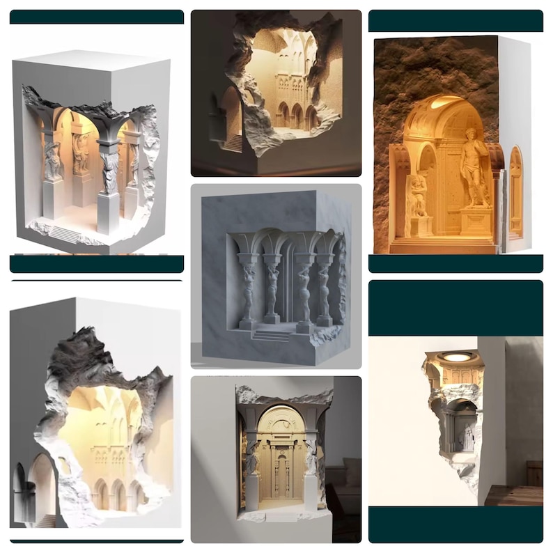 Corner Wall Light 3D Model: Cube Night Lamp STL File - Etsy