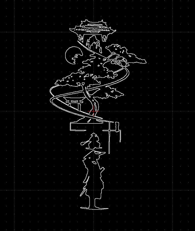 Guitar Fretboard Overlay (asian Style Engraving) - Etsy