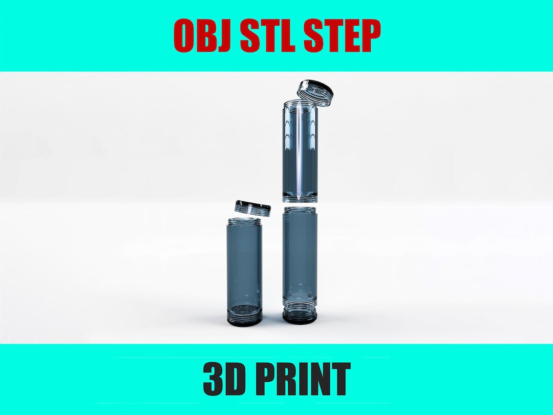 Modular Tube With Lid, Custom Length, 3D Print STL File - Etsy