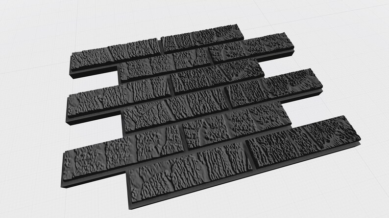 Brick Wall Panel 3D Model for Cnc, Mold Making, STL/STEP/DXF - Etsy ...