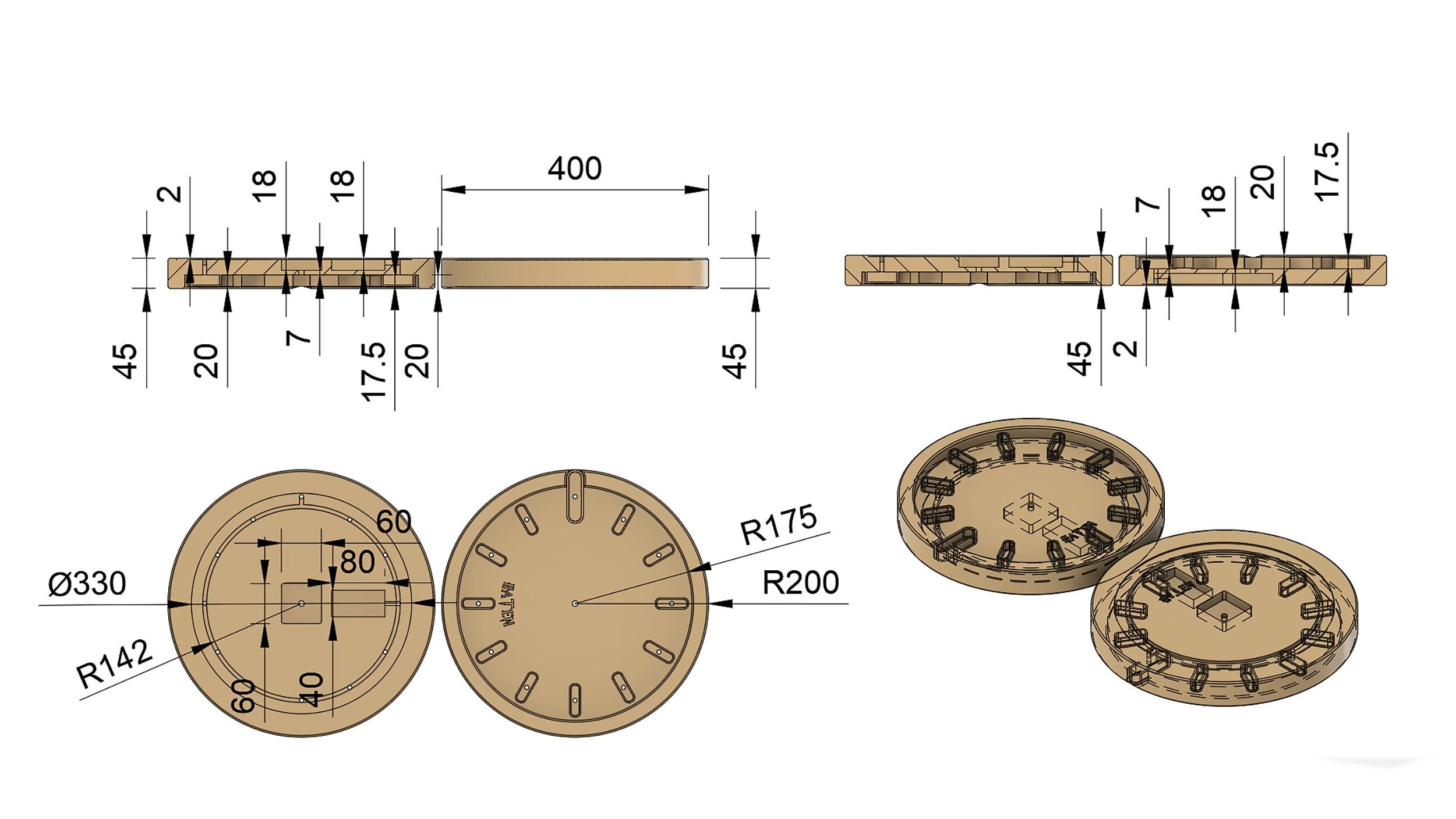 3D Clock Model for CNC or 3D Printing | Custom Wooden Clock Design ...