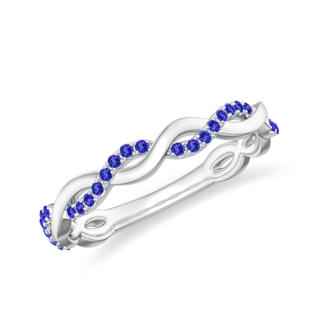 Multi Gemstone Crossover Band Ring, 925 Silver Ring, Stacking Band ...