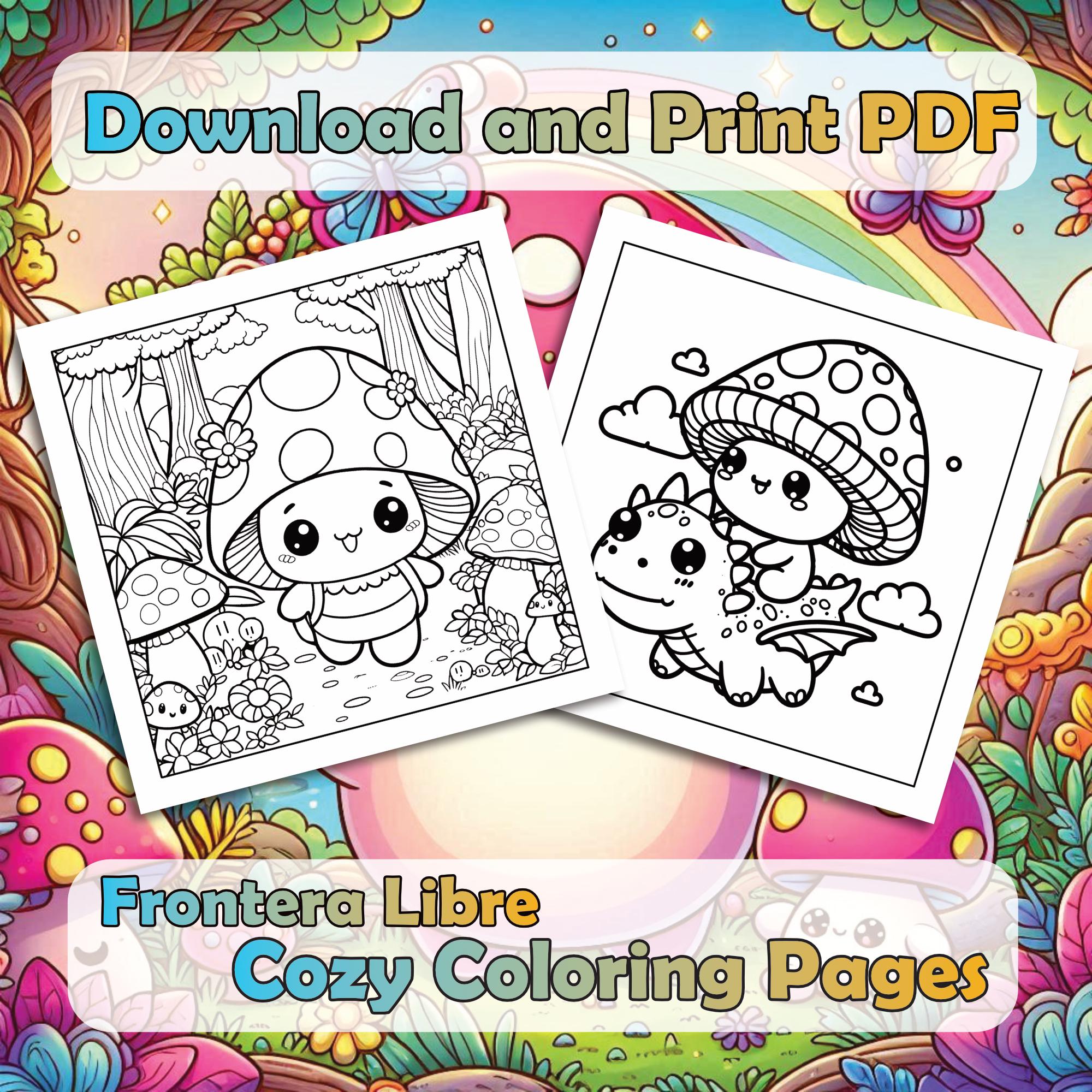 20 Cozy Friends Coloring Pages: Coloring Book for Adults, Teens and ...