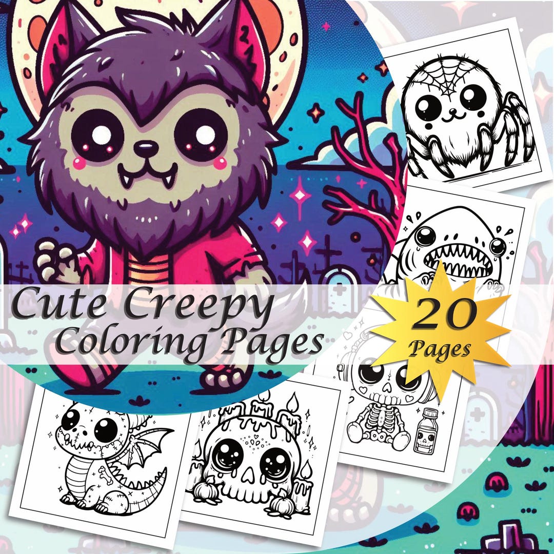 Fun Coloring Pages, Creepy Coloring Pages, Coloring Book for Adults ...