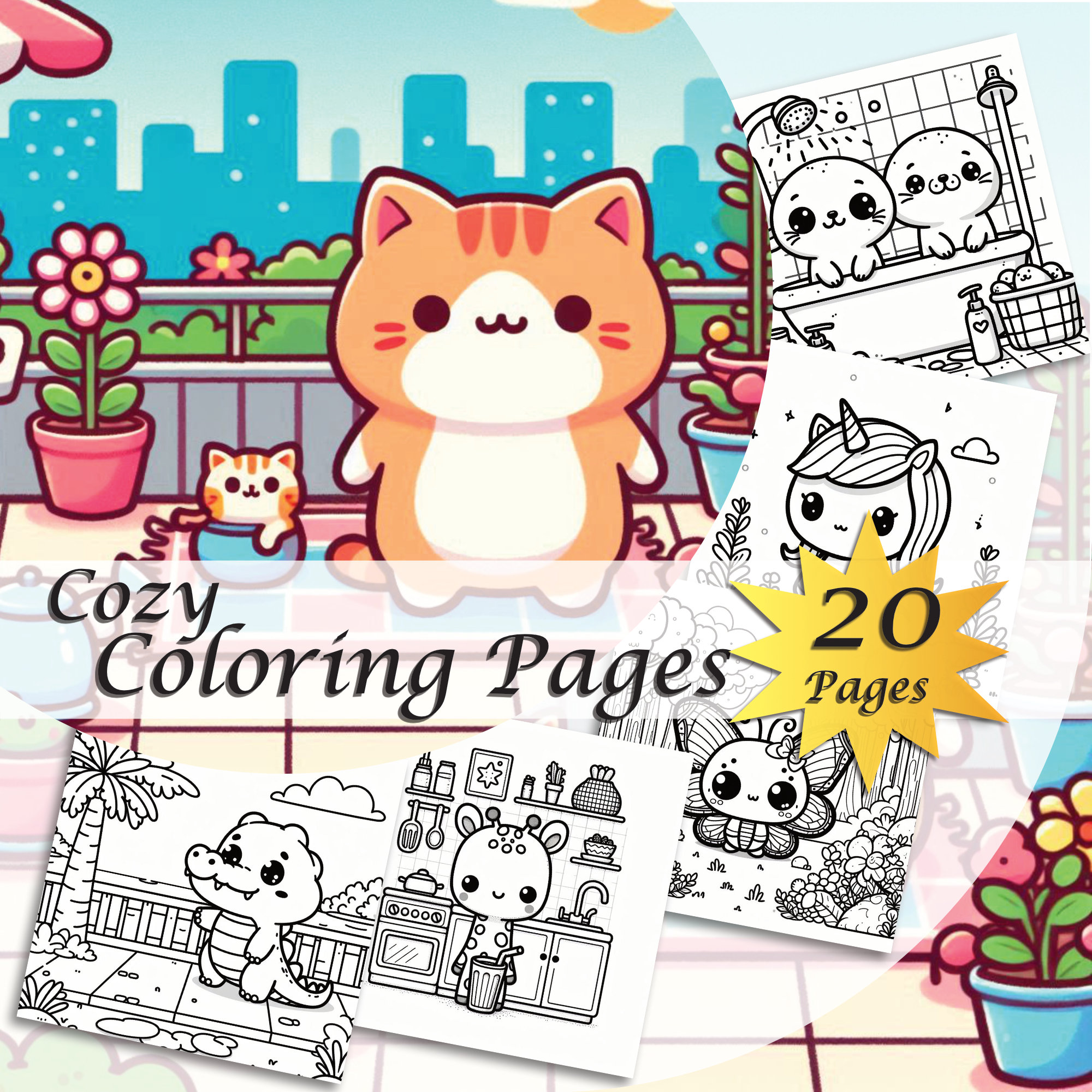 Cute Coloring, Little Corner Coloring Pages, Cozy Coloring Pages ...