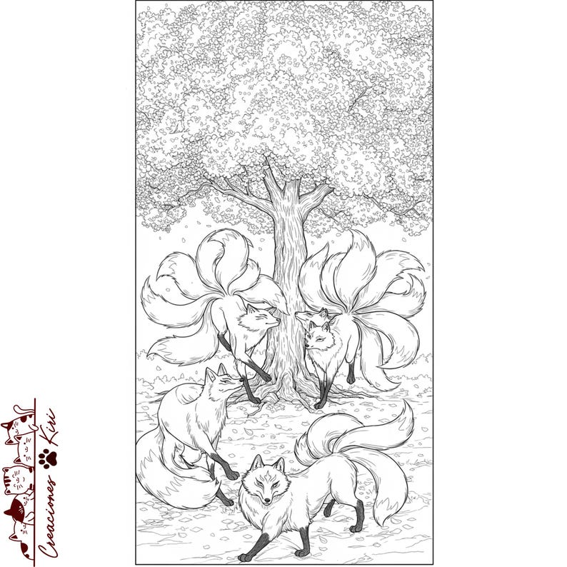 35 Japanese Mythology Coloring Pages | Gods, Yokai & Legendary ...