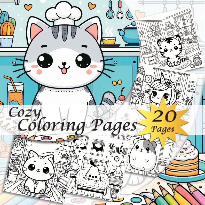 Cozy Cute Coloring, Little Corner Coloring Pages, Cozy Coloring Pages ...