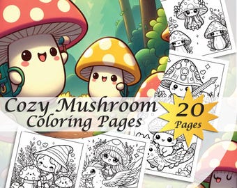 20 Cozy Friends Coloring Pages: Coloring Book for Adults, Teens and ...