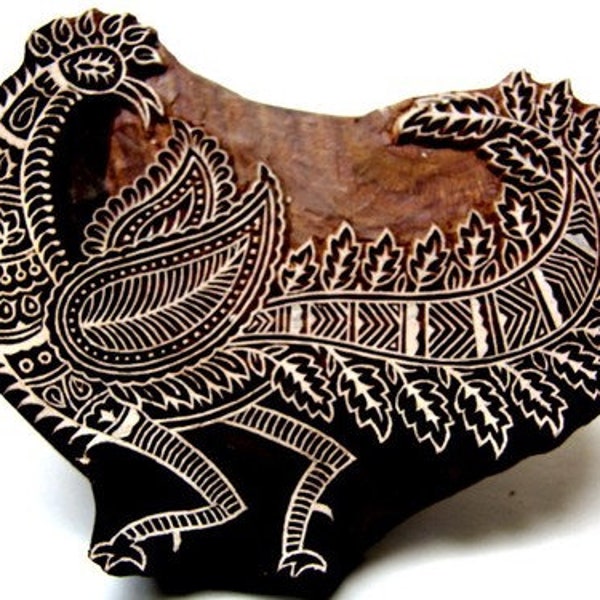 Bird Block Print - Etsy