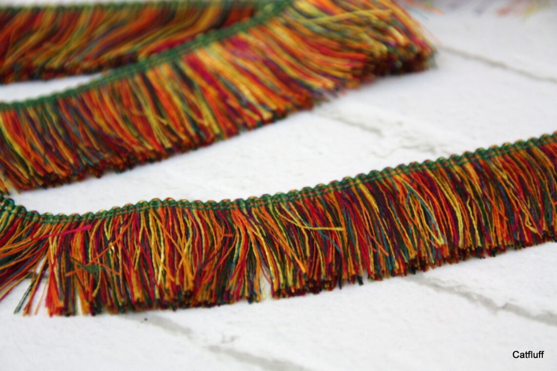 Indian Rainbow Colored Fringe Trim Ethnic Style Lace Sari - Etsy