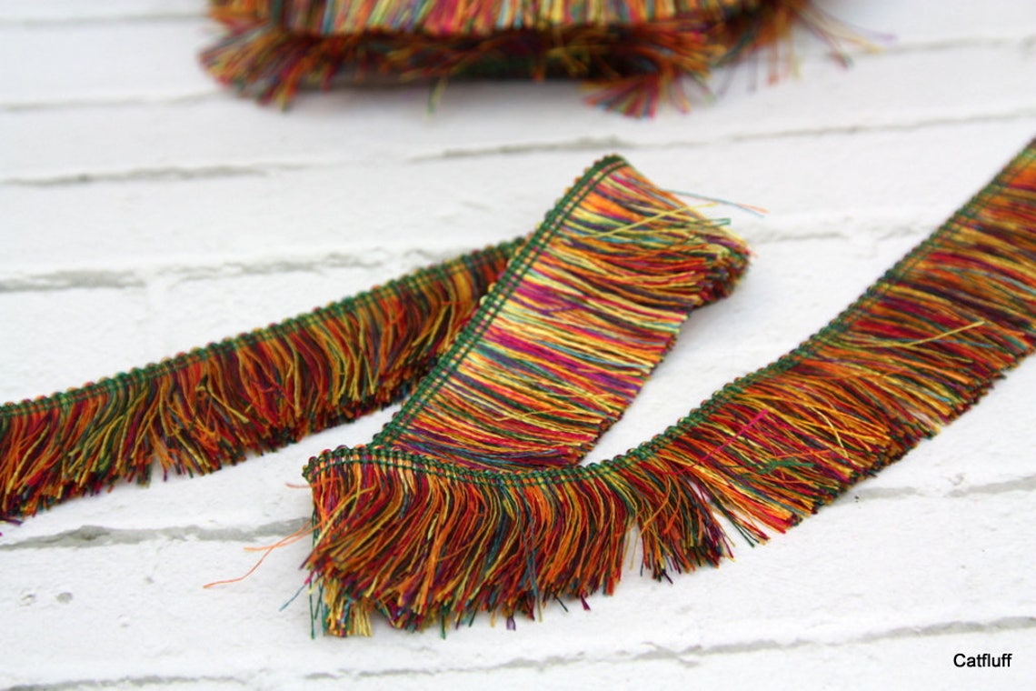 Indian Rainbow Colored Fringe Trim Ethnic Style Lace Sari - Etsy