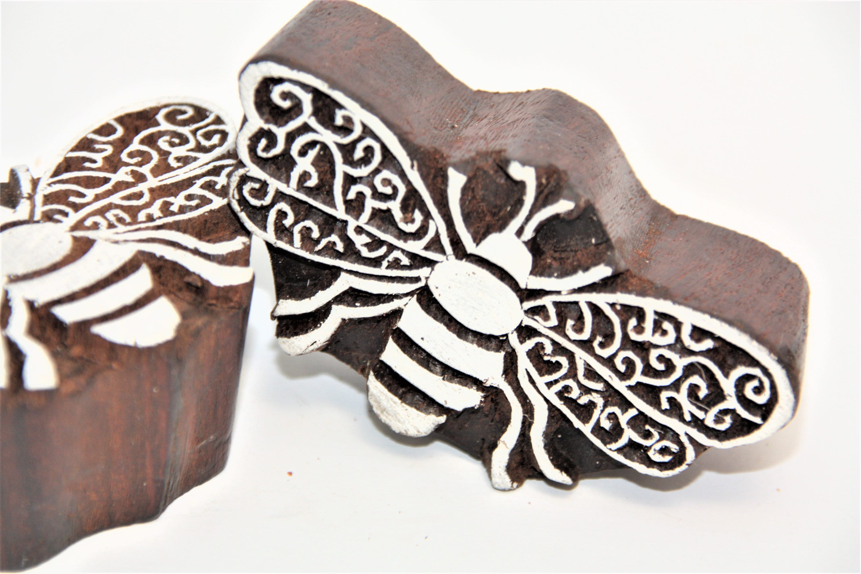 Honey Beebumble Bee Wood Block Print Stamp Indian Textile - Etsy