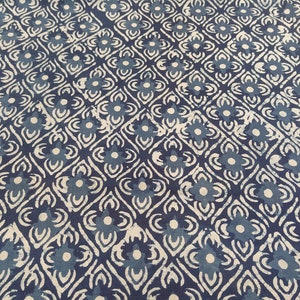 Natural Dyed Dabu Block Printing,indigo Bagru Cotton Fabric, Indian ...