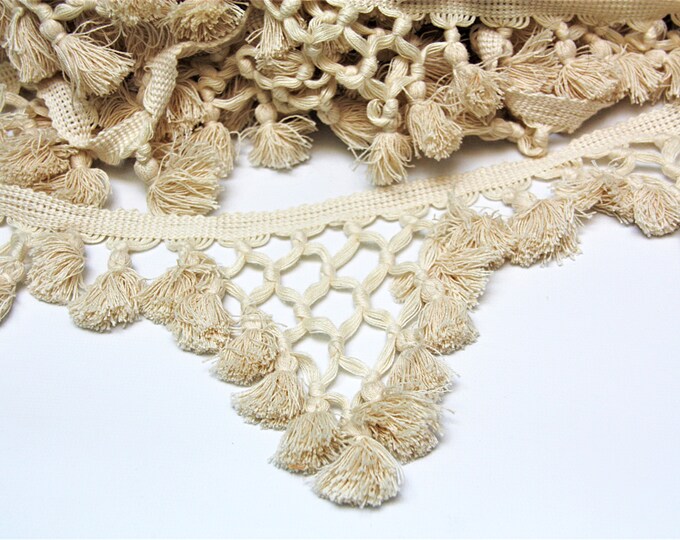Macrame Cotton Trim off White Dyeable Lace Trim 1 Yard - Etsy