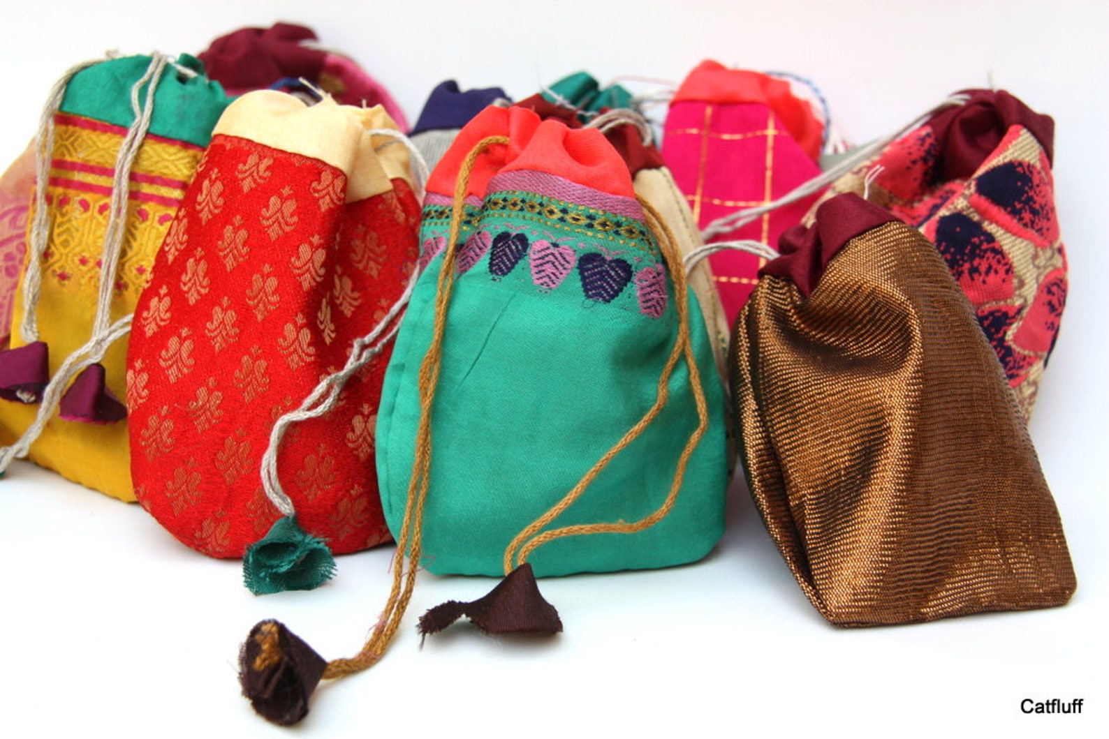 Sustainable Jewerly Bags Recycled Indian Sari Pouches Potli - Etsy India