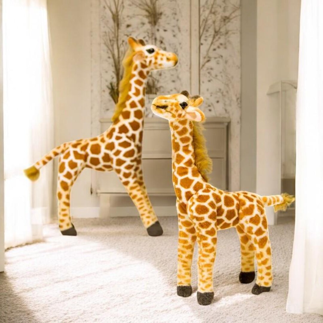 Giraffe Plush - Cute Realistic Stuffed Toy - Soft Simulation Animal ...
