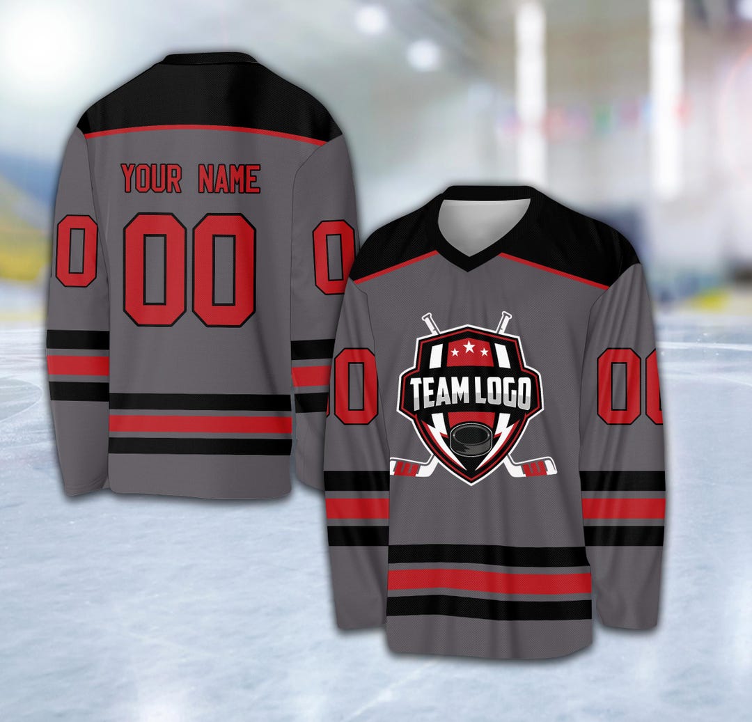 Personalized Name Number Logo Ice Hockey Jersey, Custom Hockey Shirt ...