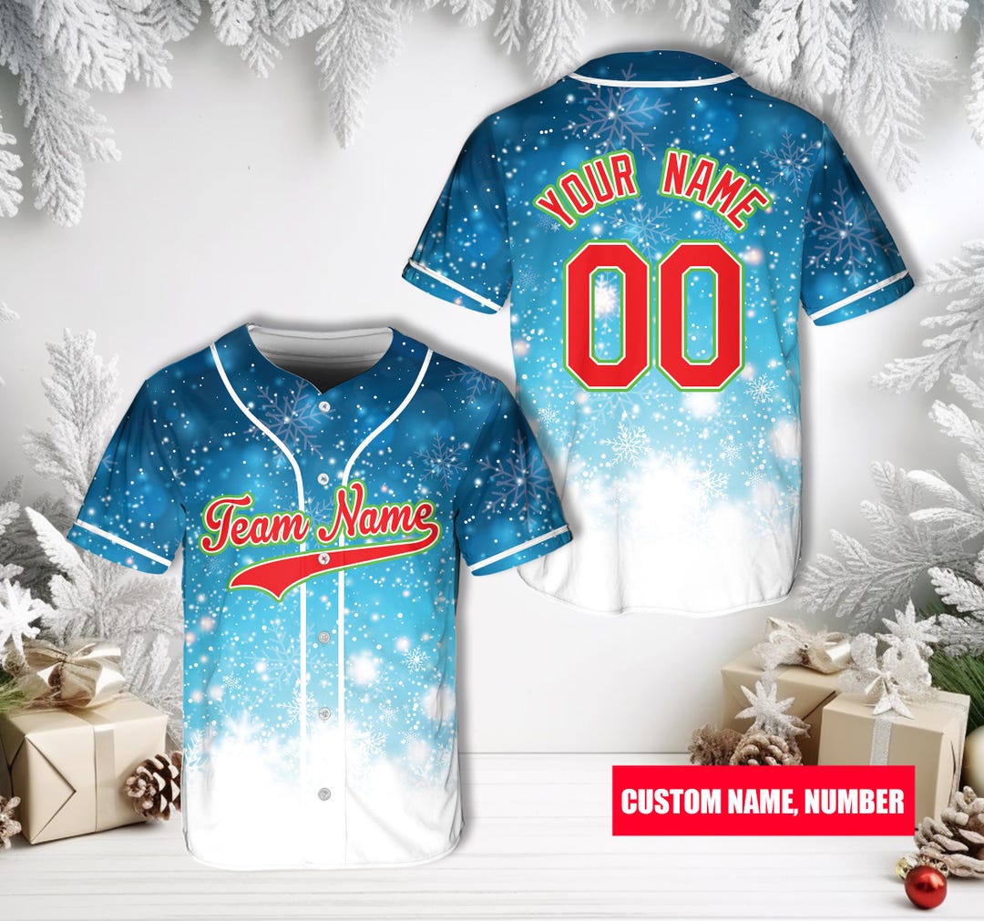 Custom Christmas Baseball Jersey, Personalized Merry Christmas Family ...