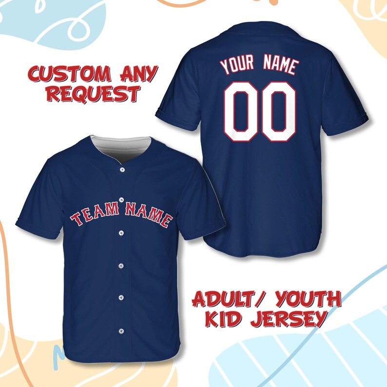 Personalized Name Number Baseball Jersey, Custom Any Colors American ...