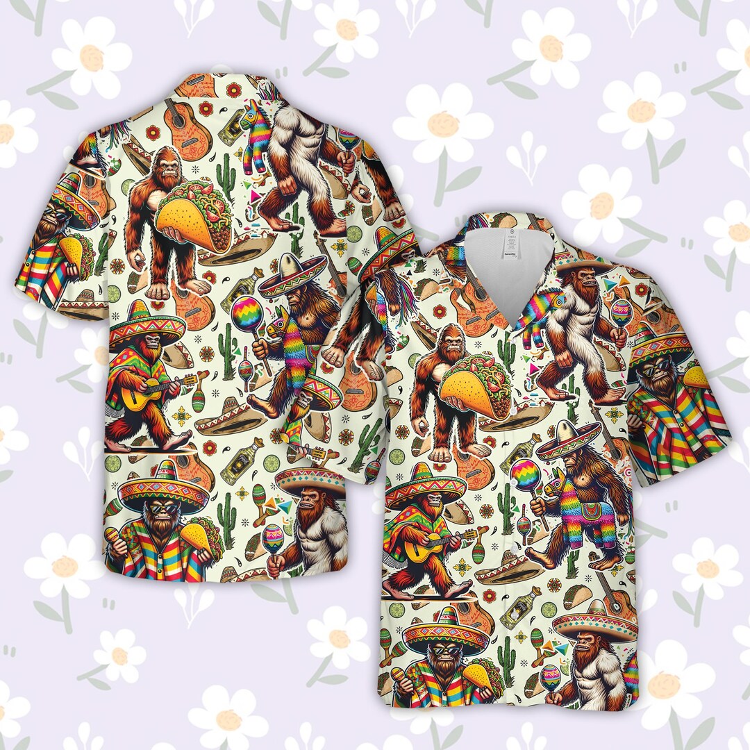 Cinco De Mayo Bigfoot Hawaiian Shirt for Men Women, Mexican Pinata ...