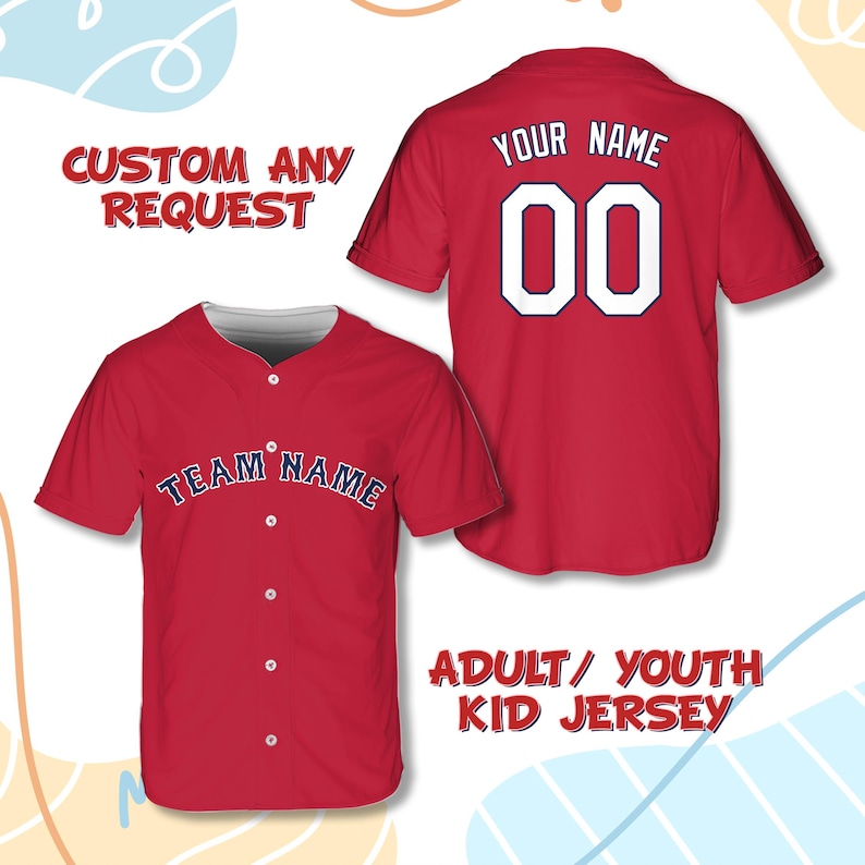 Personalized Name Number Baseball Jersey, Custom Any Colors American ...