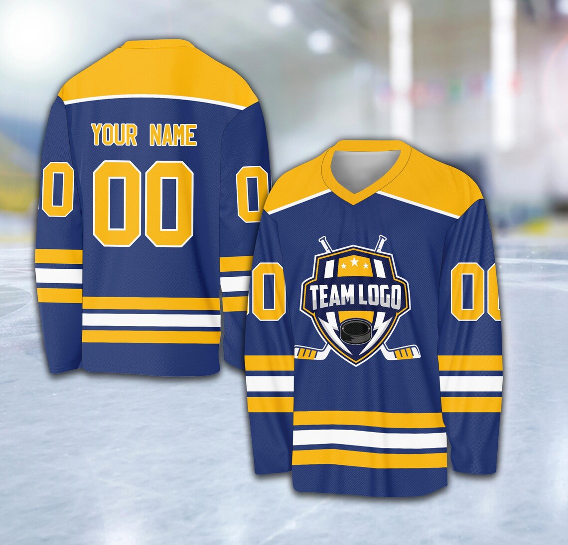 Personalized Name Number Logo Ice Hockey Jersey, Custom Hockey Shirt ...
