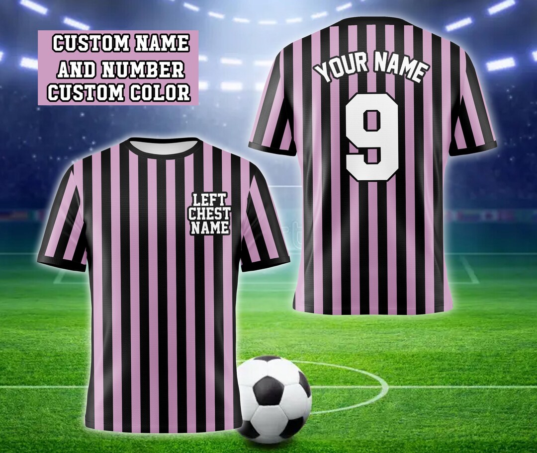 Personalized Referee Shirt, Custom Any Colors Pinstripe Jersey All Over ...