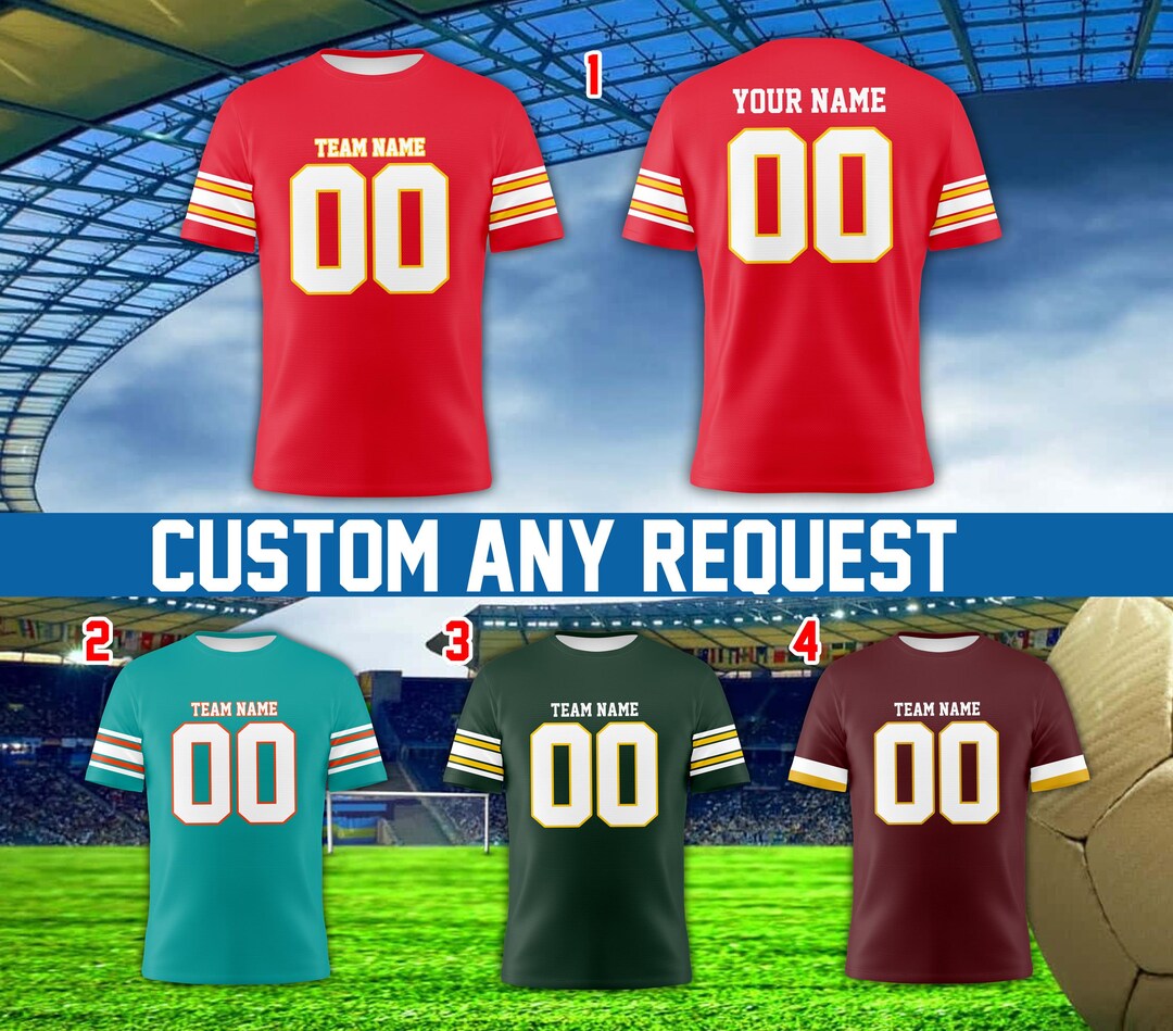 Personalized Football Team Jersey Referee Shirt, Custom Color All Over ...